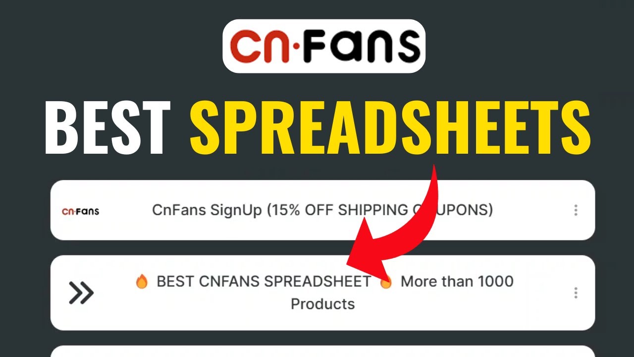 Best CNFans Spreadsheet | Full Guide (2025) - YouTube
