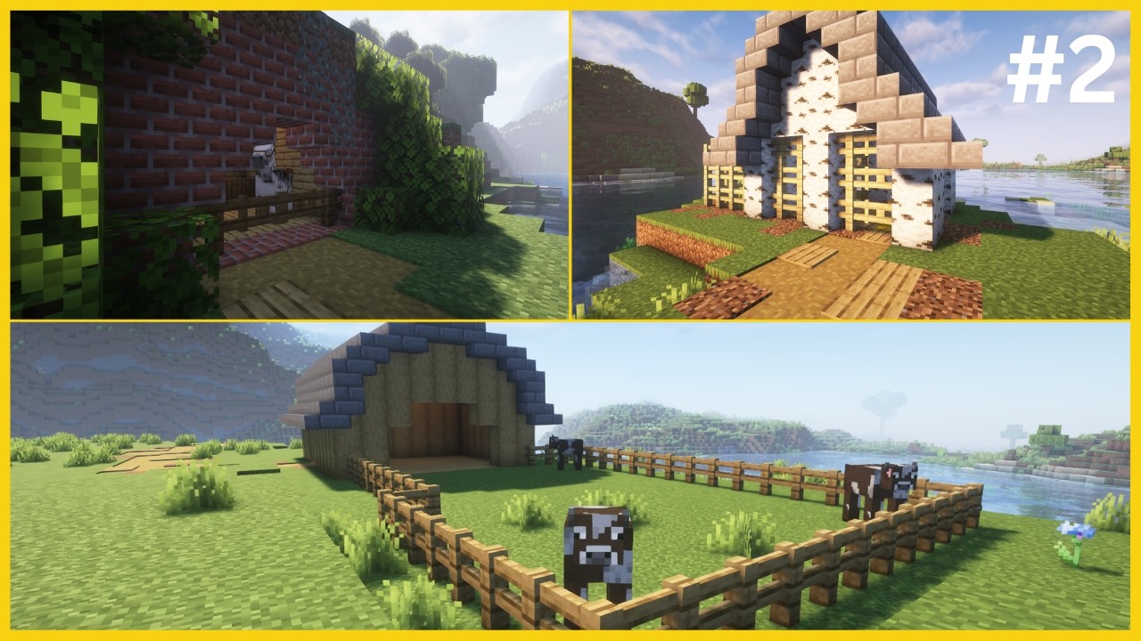 Cute farm buildings for cute farm animals | Minecraft Let’s play (Ep 2 ...