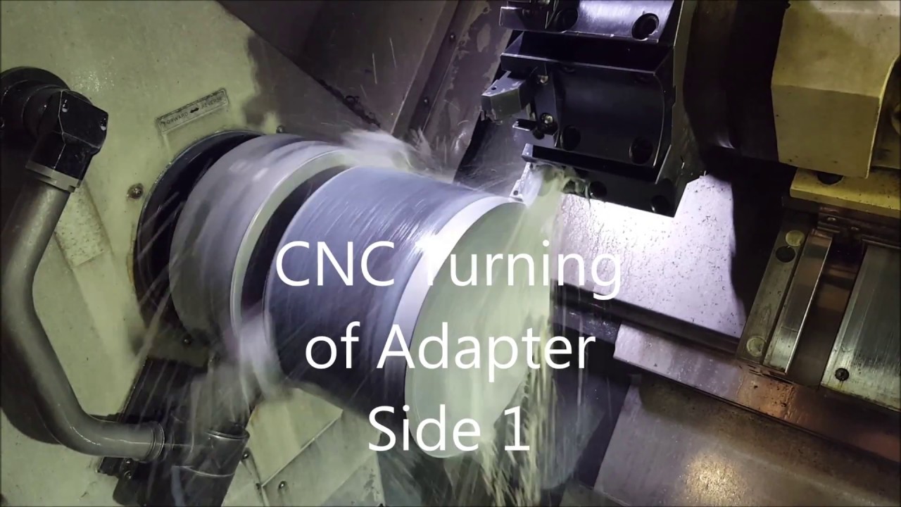 CNC Turning of Extrusion Adapter. 200lbs Alloy Steel. Side 1 - YouTube
