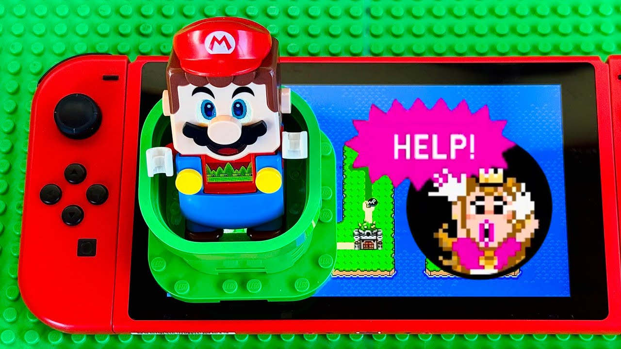Lego Mario enters the Super Mario World to save Peach 👸🏼 Nintendo ...