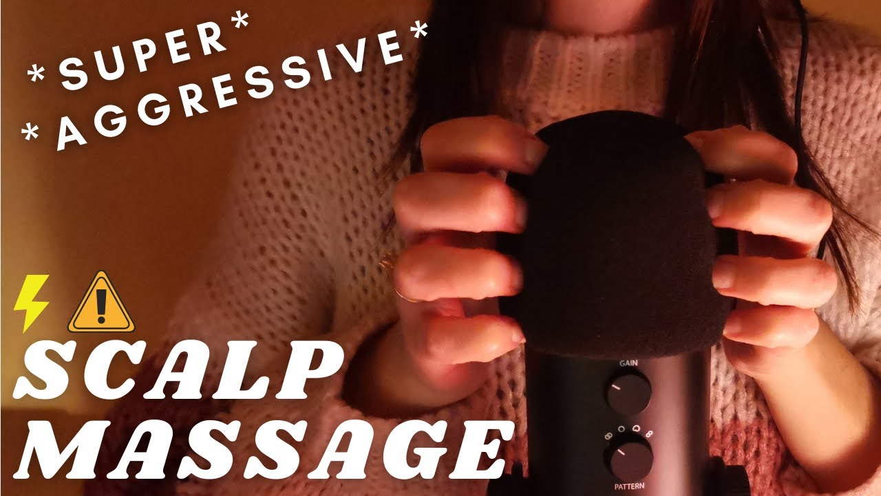 ASMR - FAST and AGGRESSIVE SCALP SCRATCHING MASSAGE | mic scratching ...