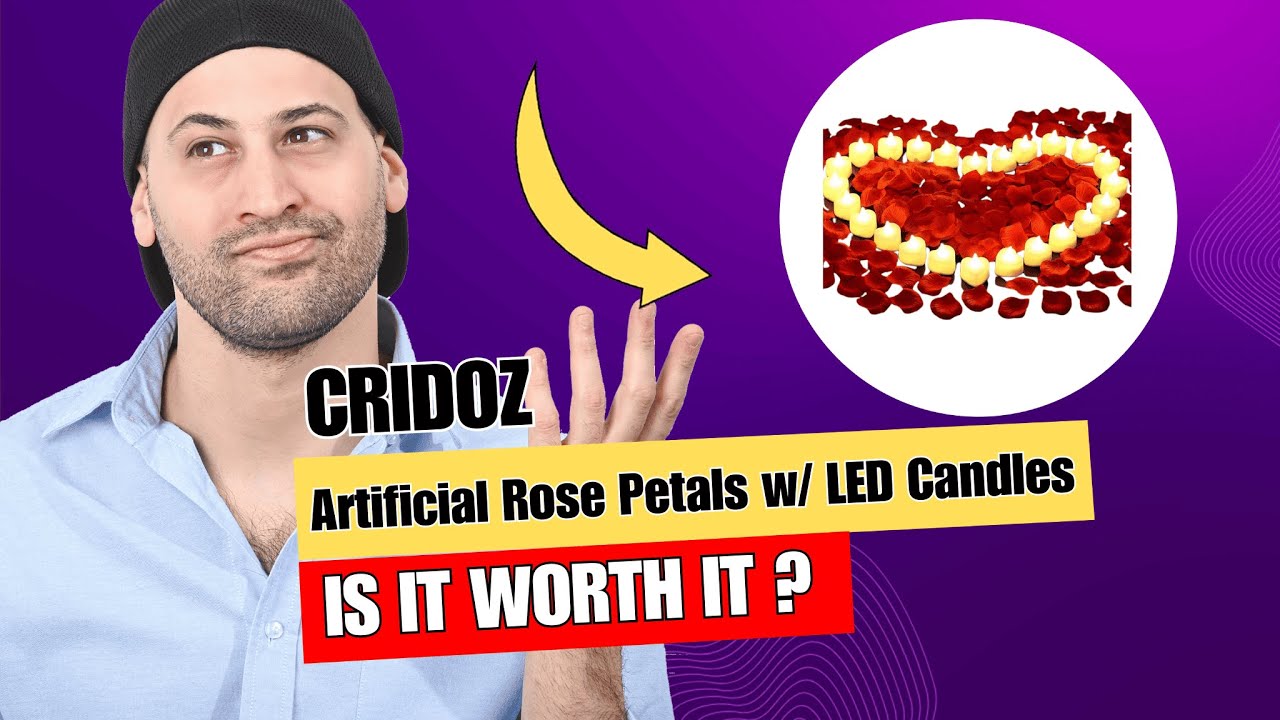 cridoz 2000 Pieces Artificial Rose Petals with 24 Pieces LED Tea Lights ...