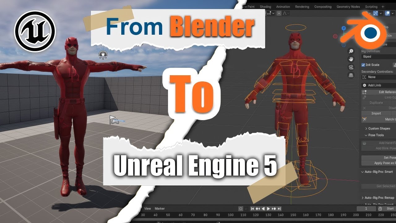 شرح Auto Rig Pro: تحويل الشخصيات من Blender إلى Unreal Engine 5 | Auto ...