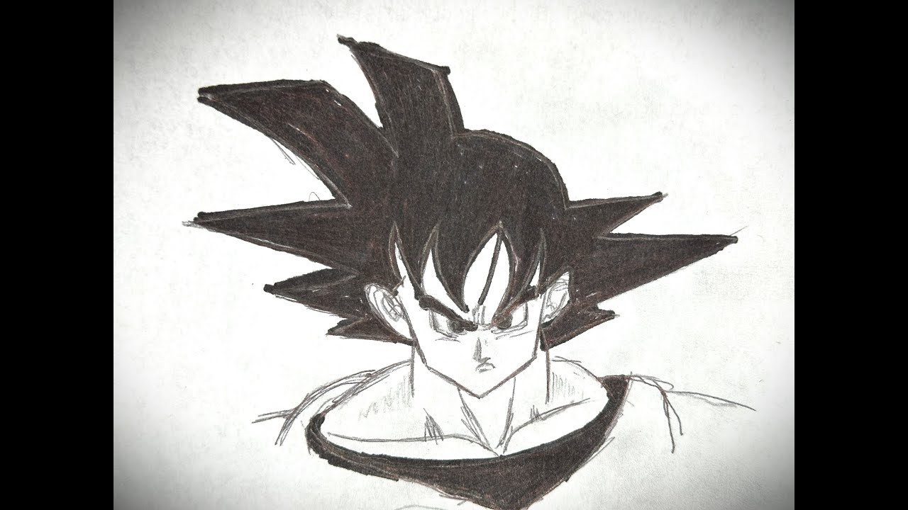 How to draw Goku | Easy step by step ( Guidelines) | Dragon Ball Z ...