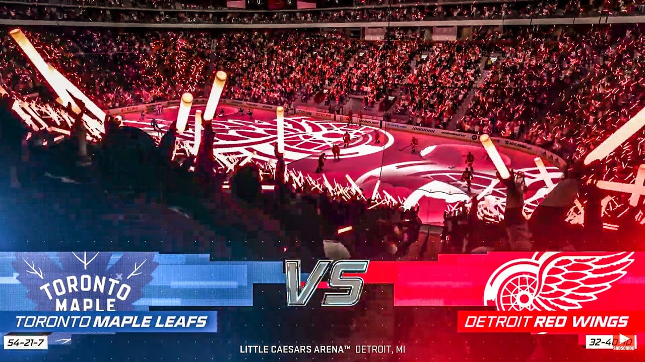 Toronto Maple Leafs vs Detroit Red Wings 11/28/2022 NHL 23 Gameplay ...