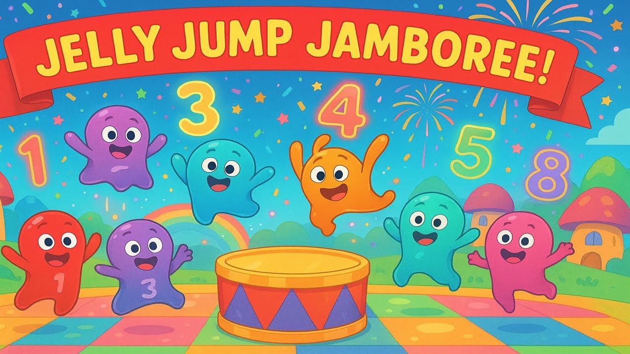 The Jelly Jump Jamboree | Fun Counting Song with Bouncing Jelly ...