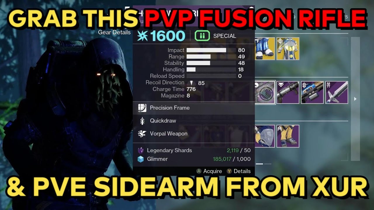 Grab HIGH Stat Armor & These Guns from Xur this Week in Destiny 2 - YouTube
