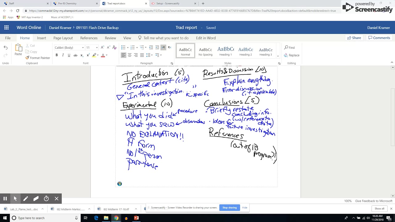 Traditional Lab Report Format Explanation - YouTube