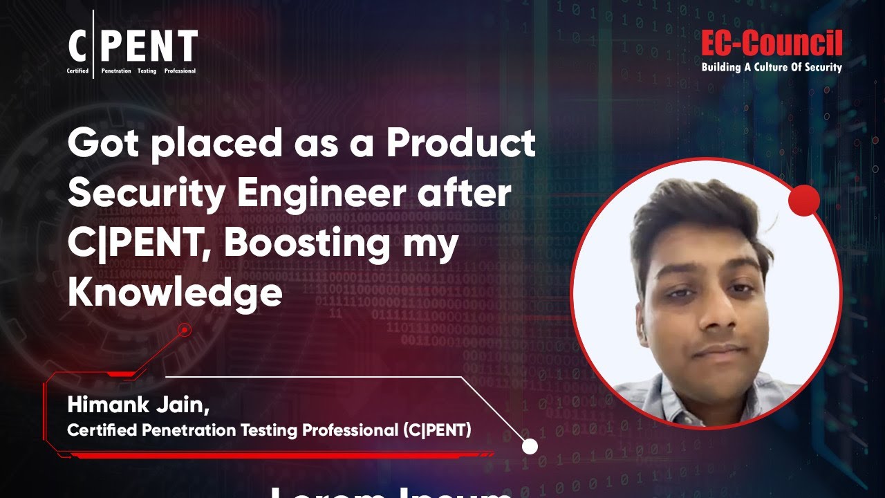 Got placed as a Product Security Engineer after C|PENT, Boosting my ...