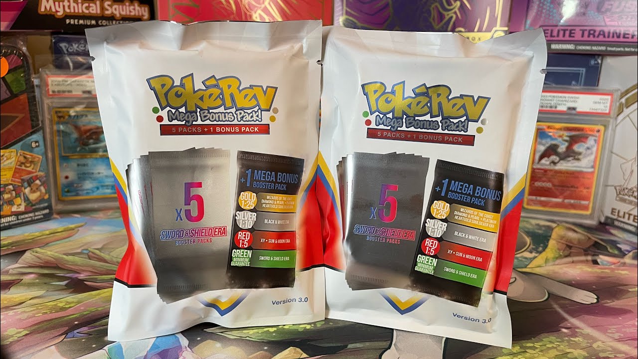 Opening the @PokeRev Mystery Pokémon Packs!! Will I get a Hit or ...