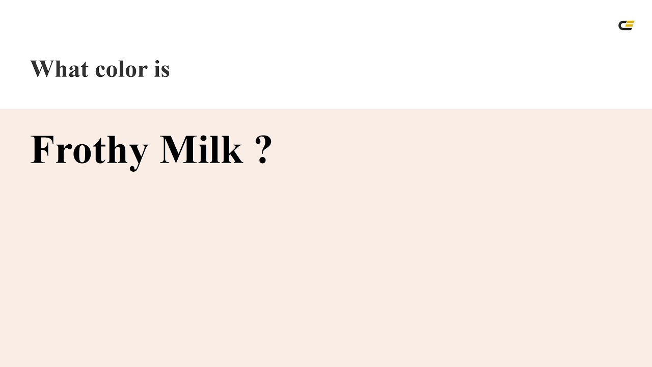 Frothy Milk color #faede6 hex Cool Red color faede6 - YouTube