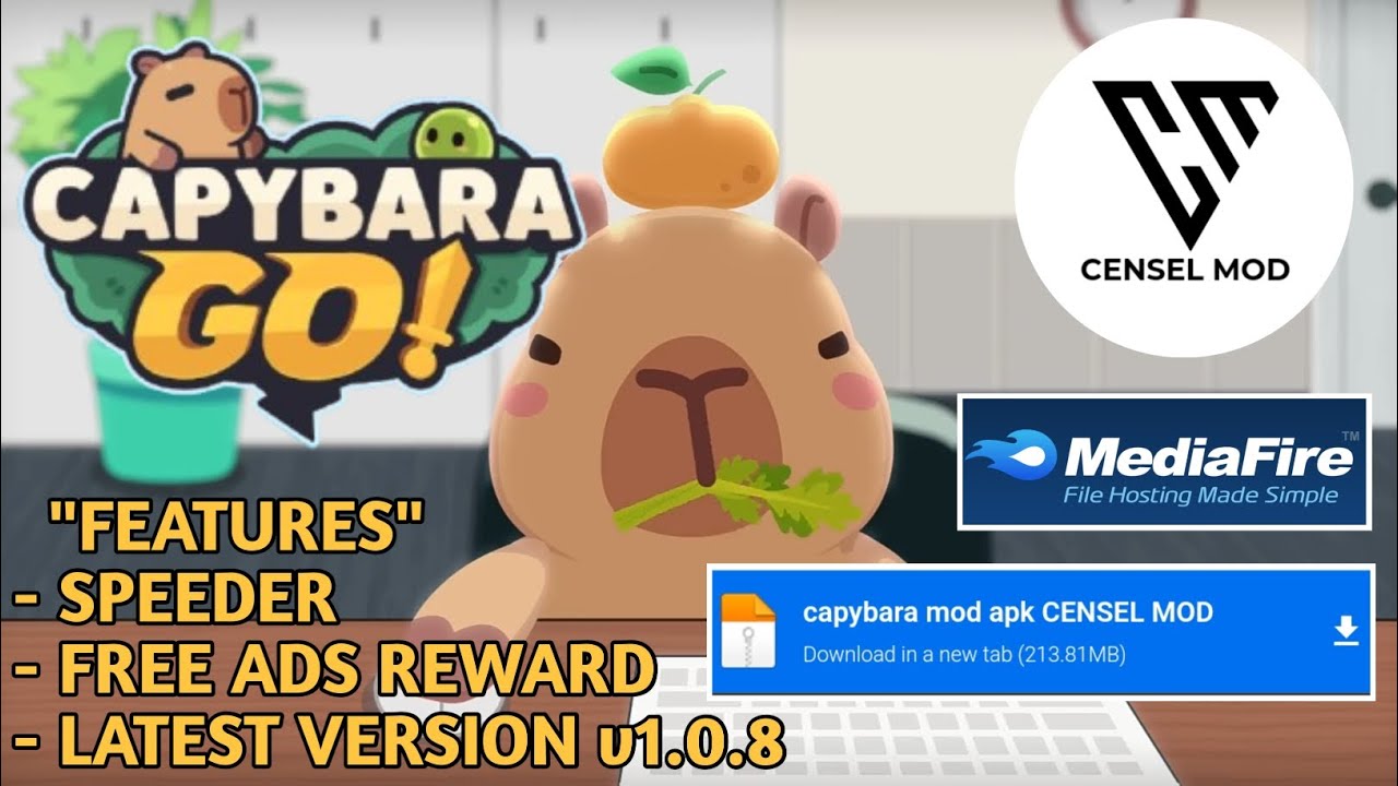DOWNLOAD !! Capybara GO MOD APK Terbaru v1.0.8 || CENSEL MOD - YouTube