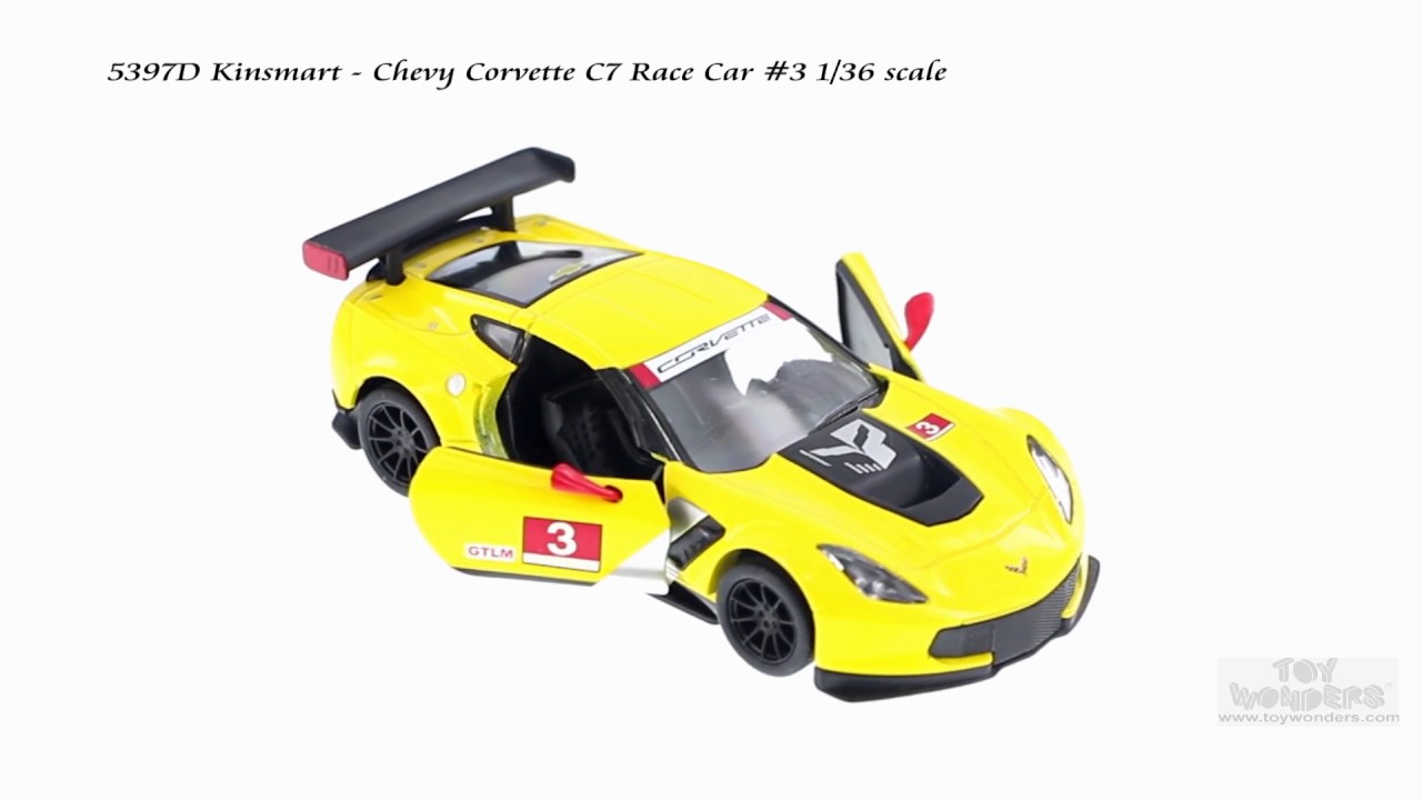 5397 Kinsmart - Chevy Corvette C7 Race Car 1/36 scale - YouTube