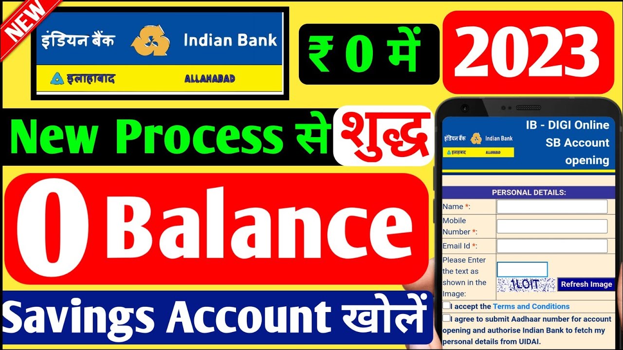 Indian bank zero balance account opening online 2023 - Review | Indian ...