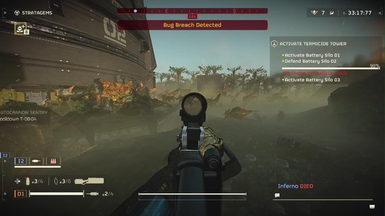 HELLDIVERS 2 Suicide - Terminids (Meridia) Termicide Tower with a ...