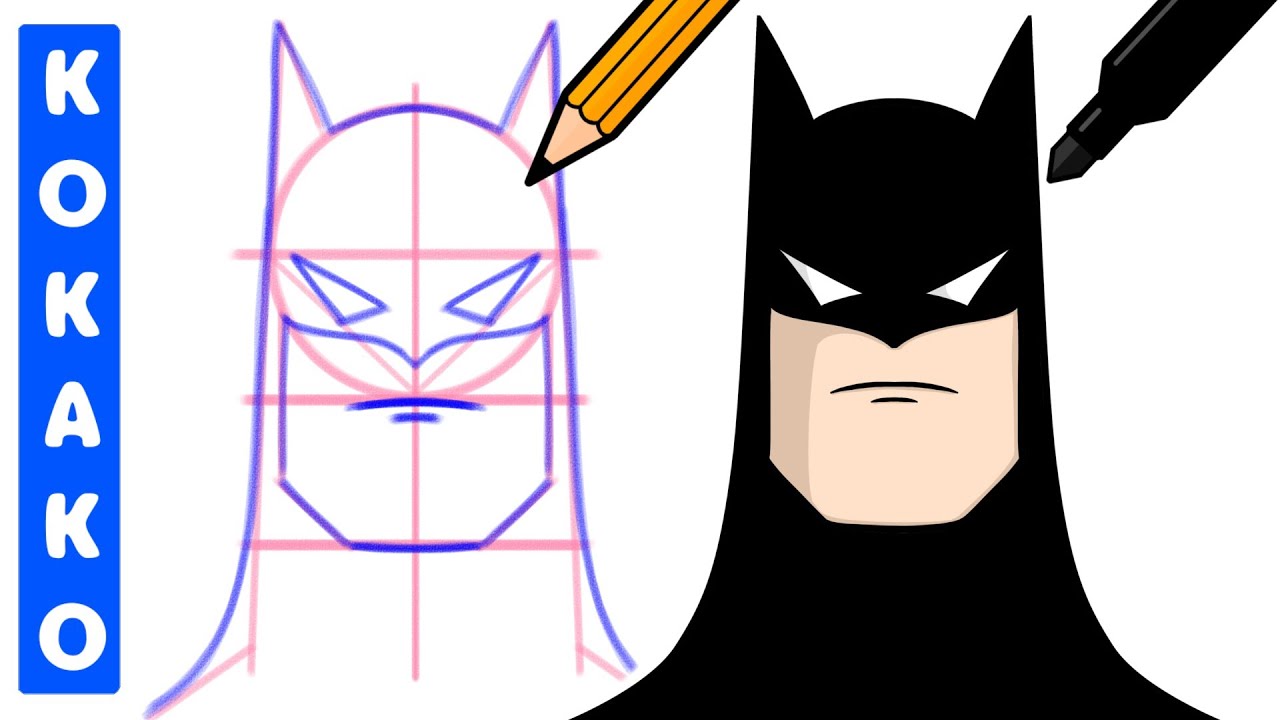 How to Draw Batman (Bruce Tim Style) - YouTube