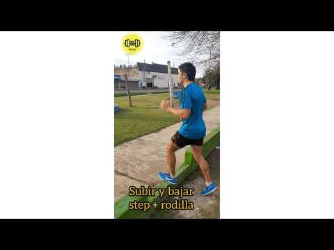 Subir y bajar step + Rodilla - YouTube