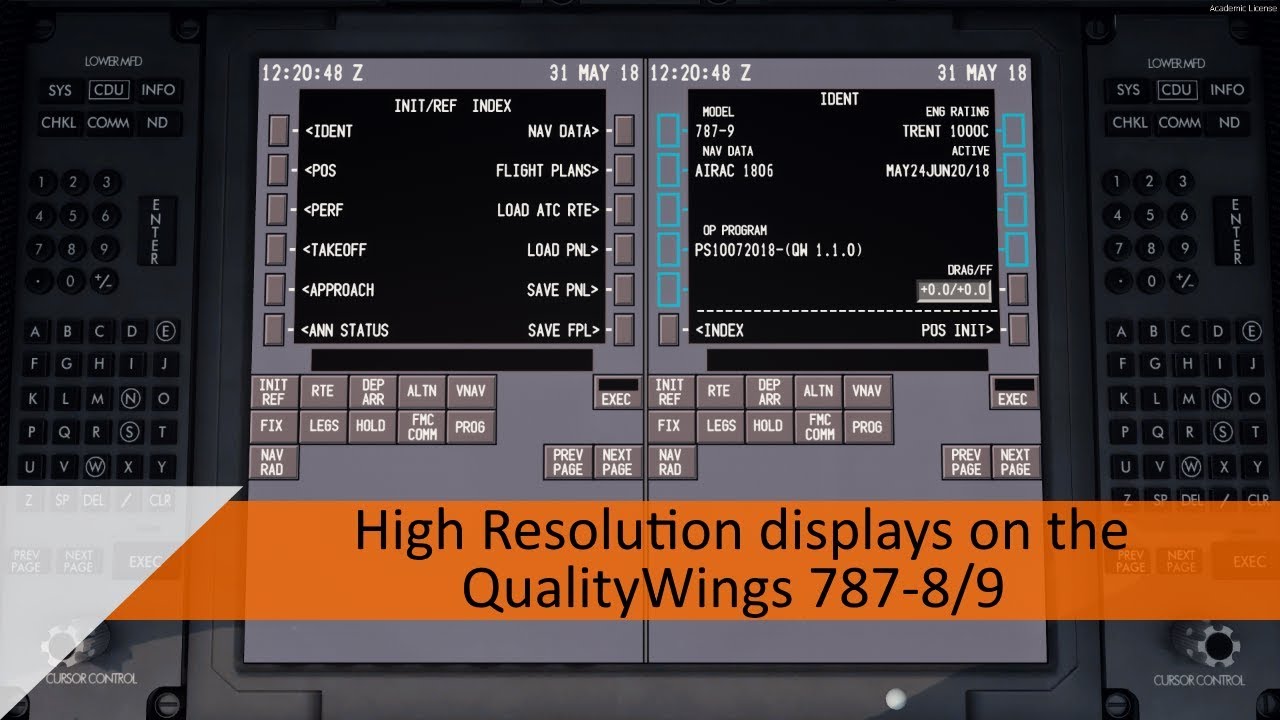 How to get HD displays on the QualityWings 787-8/9 - YouTube