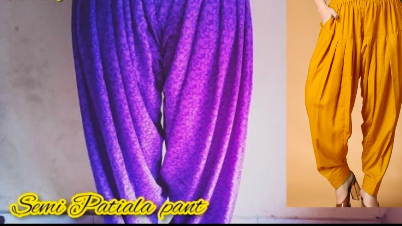 semi Patiala pant cutting and Stitching in Tamil Patiala salwar cutting ...