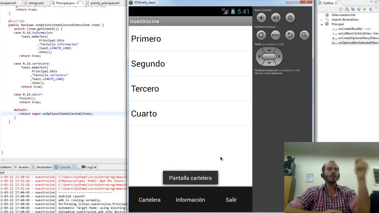 Android Básico en Español - Creación de menús - 6/9 - YouTube