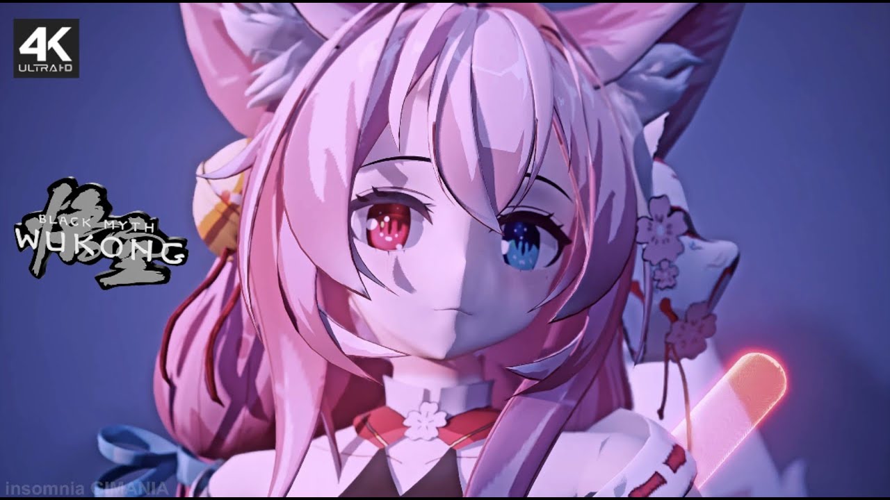 Youko Pink Fox Girl Thick Hair VS Sam Jetstream Black Myth: Wukong MOD ...