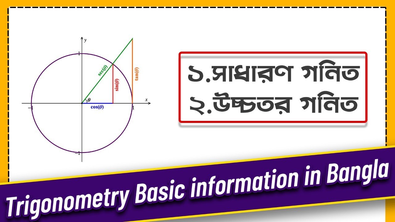ত্রিকোণমিতির মৌলিক বিষয়াবলী || Trigonometry All Basic information in ...