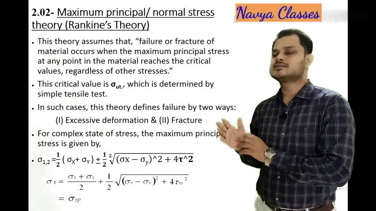MD-I- RANKINE'S THEORY OF FAILURE/MAXIMUM PRINCIPAL STRESS/ MAXIMUM ...