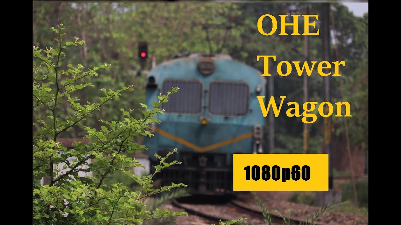 8 Wheeled OHE Inspection Tower Wagon in Eastern Railway ( 1080p 60fps ...