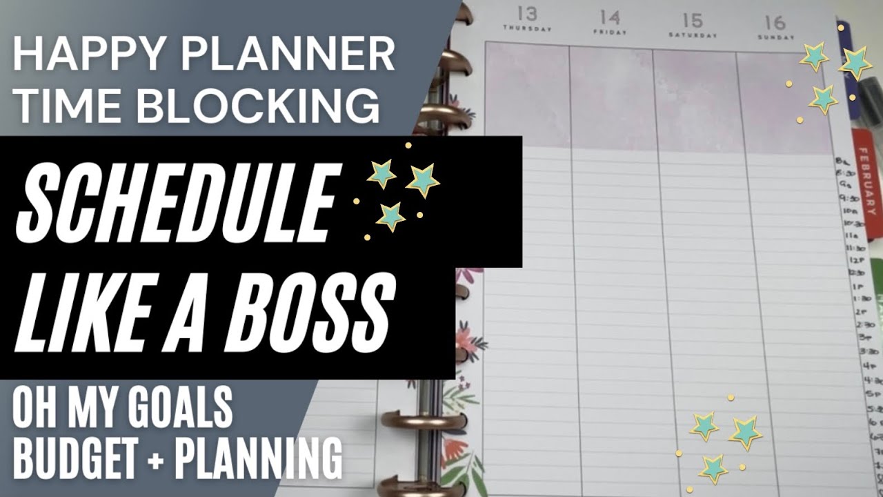 SCHEDULE LIKE A BOSS Time Block Planning Series in my HAPPY PLANNER ...