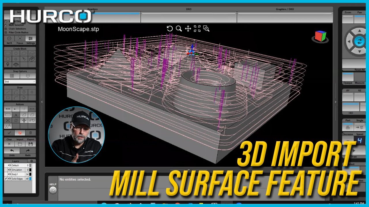 3D Import | Mill Surface Feature | Hurco CNC Control - YouTube