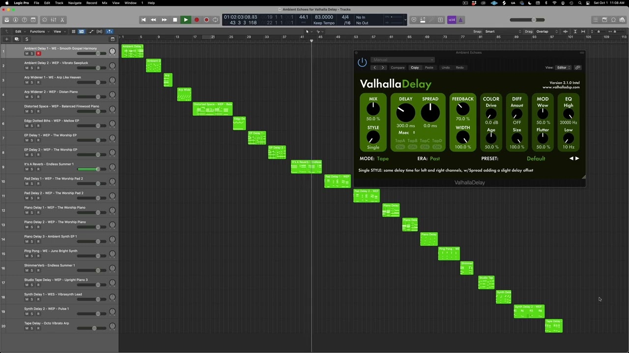 Ambient Echoes for Valhalla Delay - YouTube