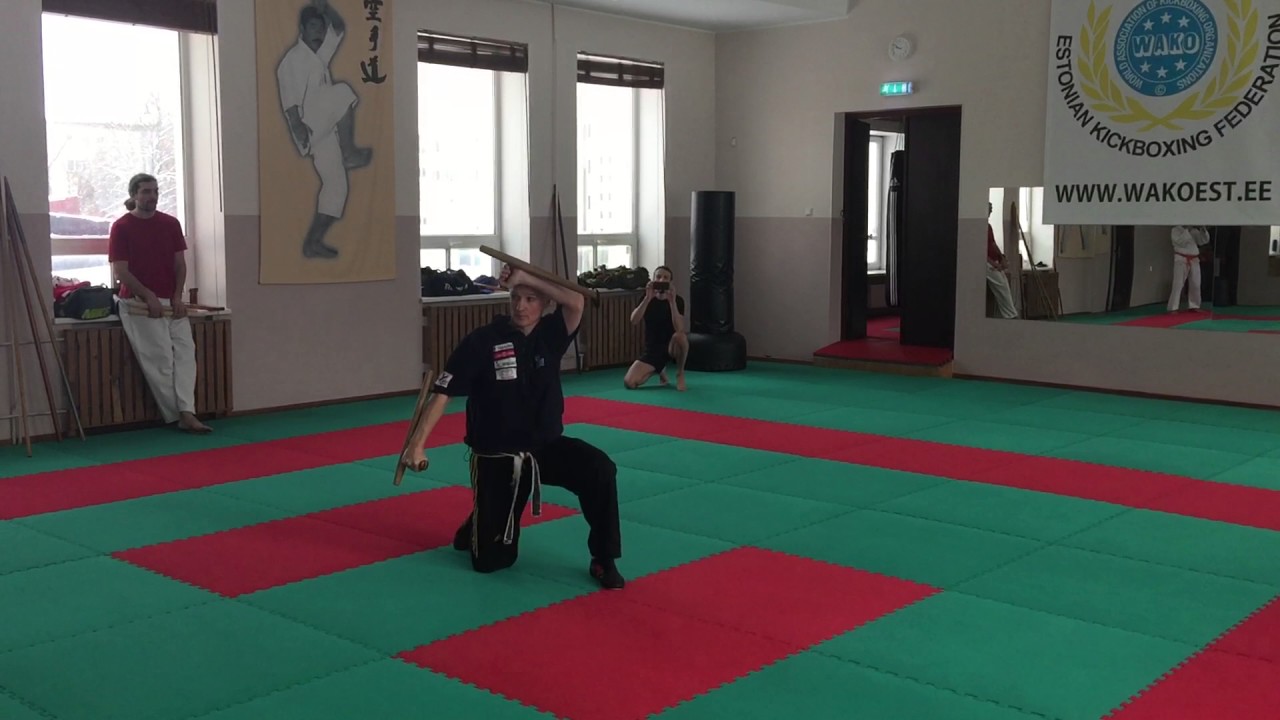 Tonfa - Kata Nidan (Technique) Angle 1 - YouTube