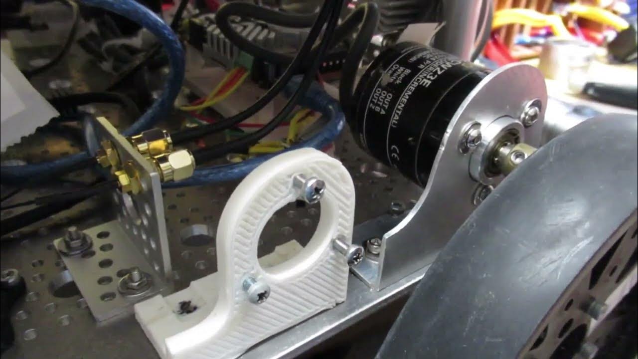 Updated wheel encoder holders for a ROS2 robot. - YouTube
