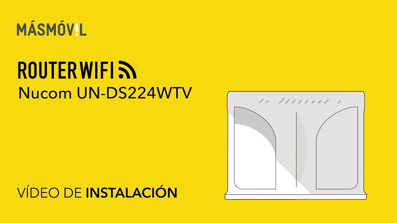 Configura e instala tu router MÁSMÓVIL Nucom UN-DS224WTV - YouTube
