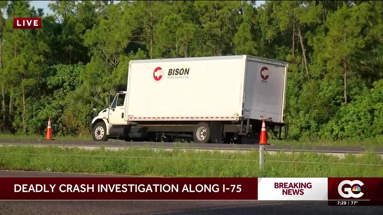 One person dead in crash involving a pedestrian and box truck on I-75 ...