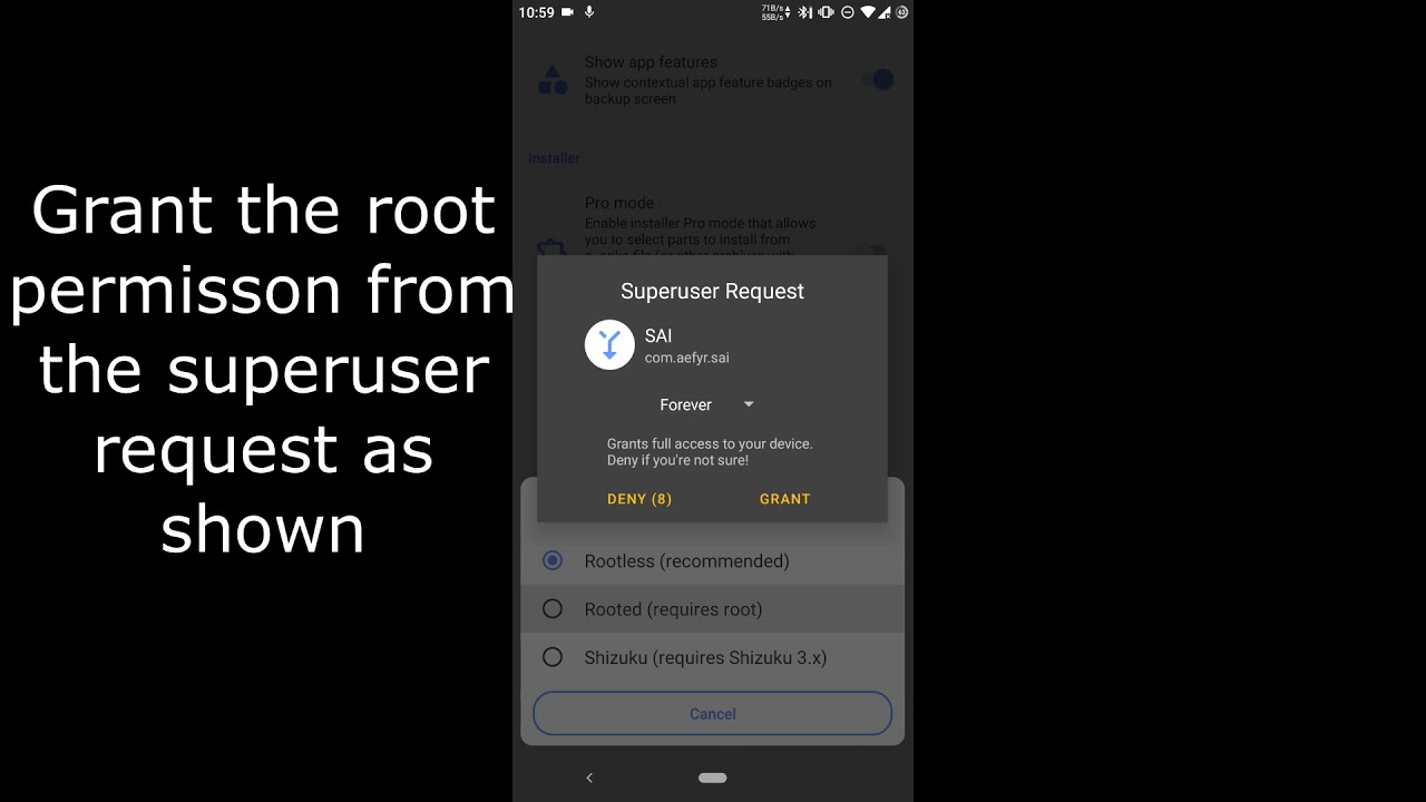 How to enable SAI root access quickly - YouTube