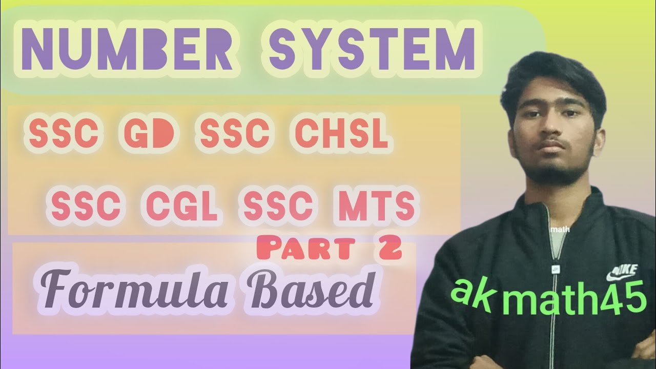 Ssc GD SSC chsl SSC CGL Number system most important topic based on ...