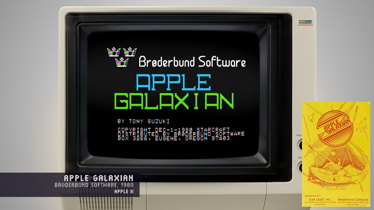 Apple Galaxian - Broderbund Software, 1980 - Apple II (4K) - YouTube