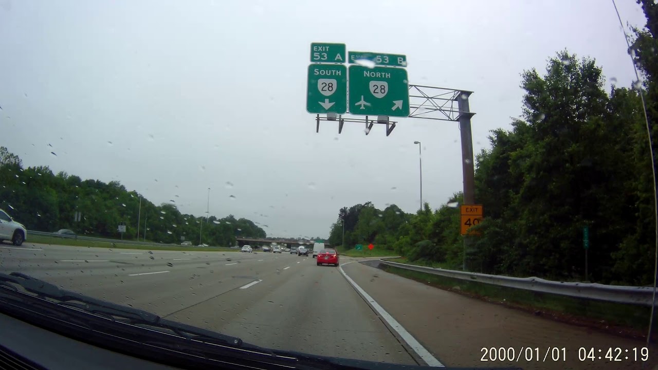 VA Interstate 66 west exit 53 inbound high mast streetlights - YouTube