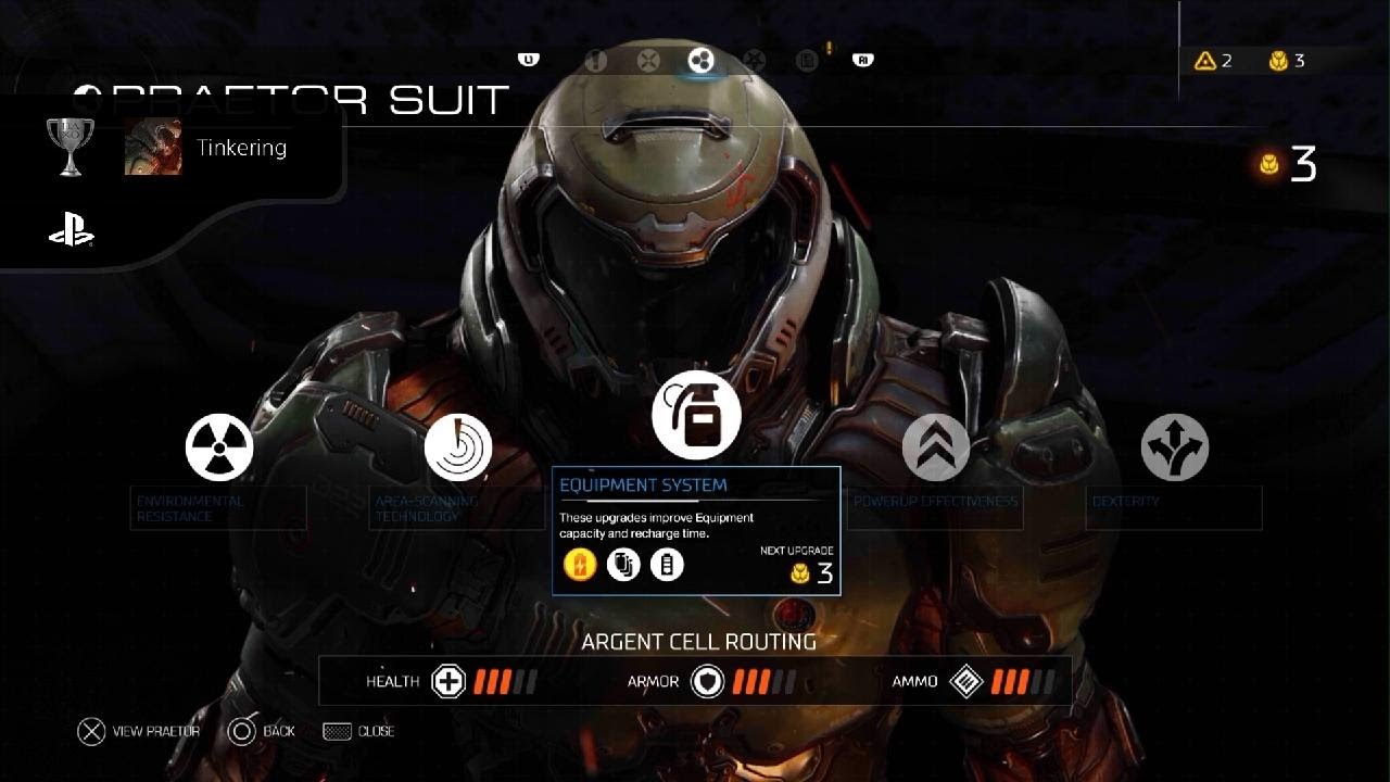 DOOM Fully upgrade a Praetor Suit category - YouTube