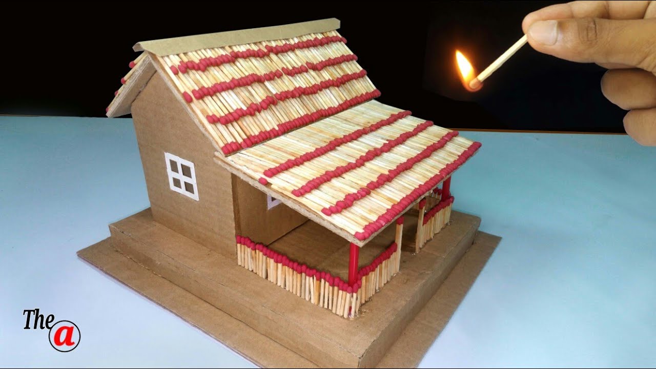 Home Made Match House, Amazing mini project. - YouTube