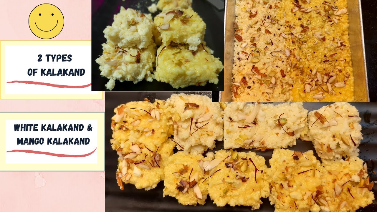 White & Mango Kalakand | Paneer Kalakand |Market style easy Kalakand ...