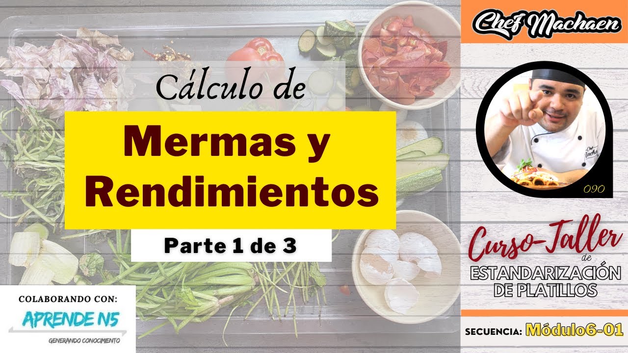 Cálculo de Mermas y Rendimientos | Parte 1 | Receta Estándar | Costeo ...