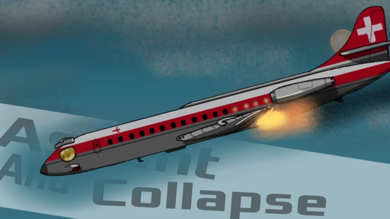 Swissair Flight 306 crash animation Ascent And Collapse - YouTube