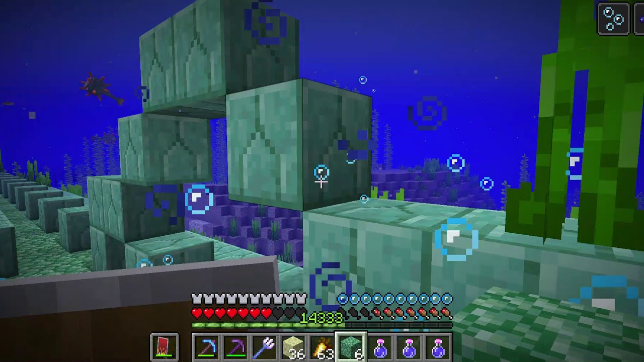 Raiding a Minecraft sea temple! - YouTube