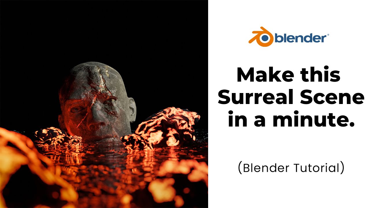 Surreal Scene in a Minute | Blender tutorial - YouTube
