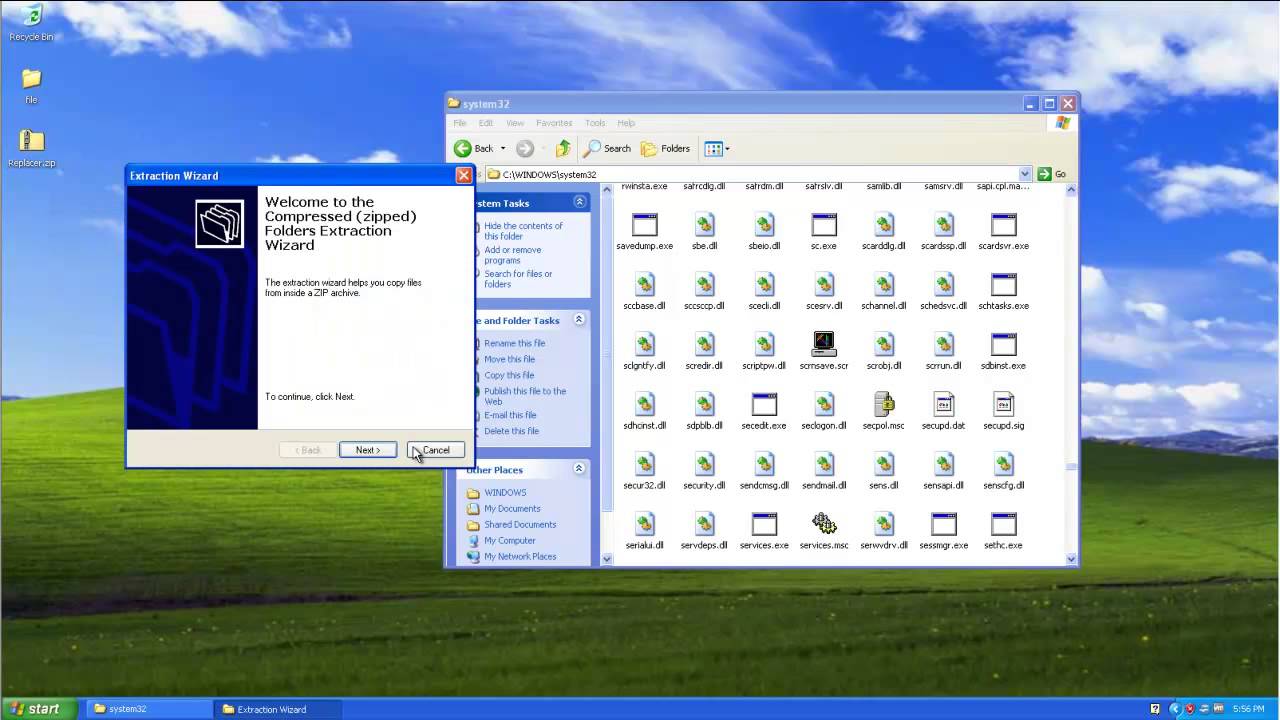 How to replace a system file in Windows XP - YouTube