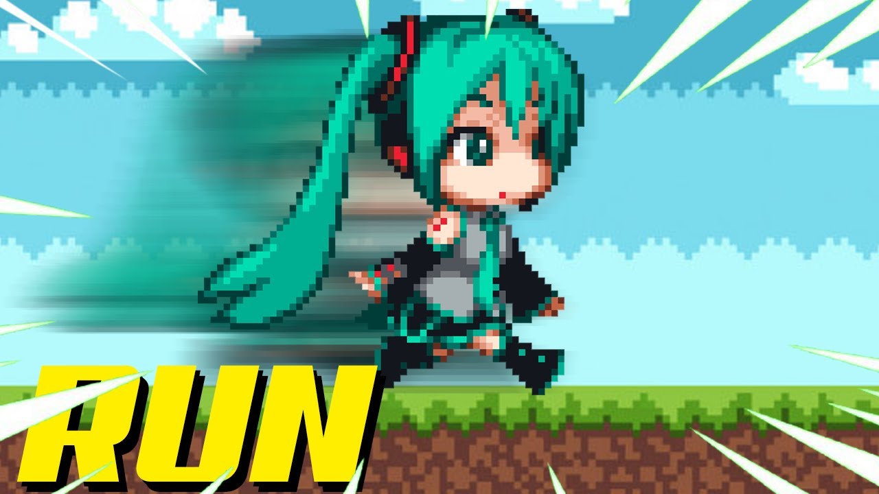 HATSUNE MIKU RUNNING!!! 【 POPIPO 8 BIT 】 - YouTube