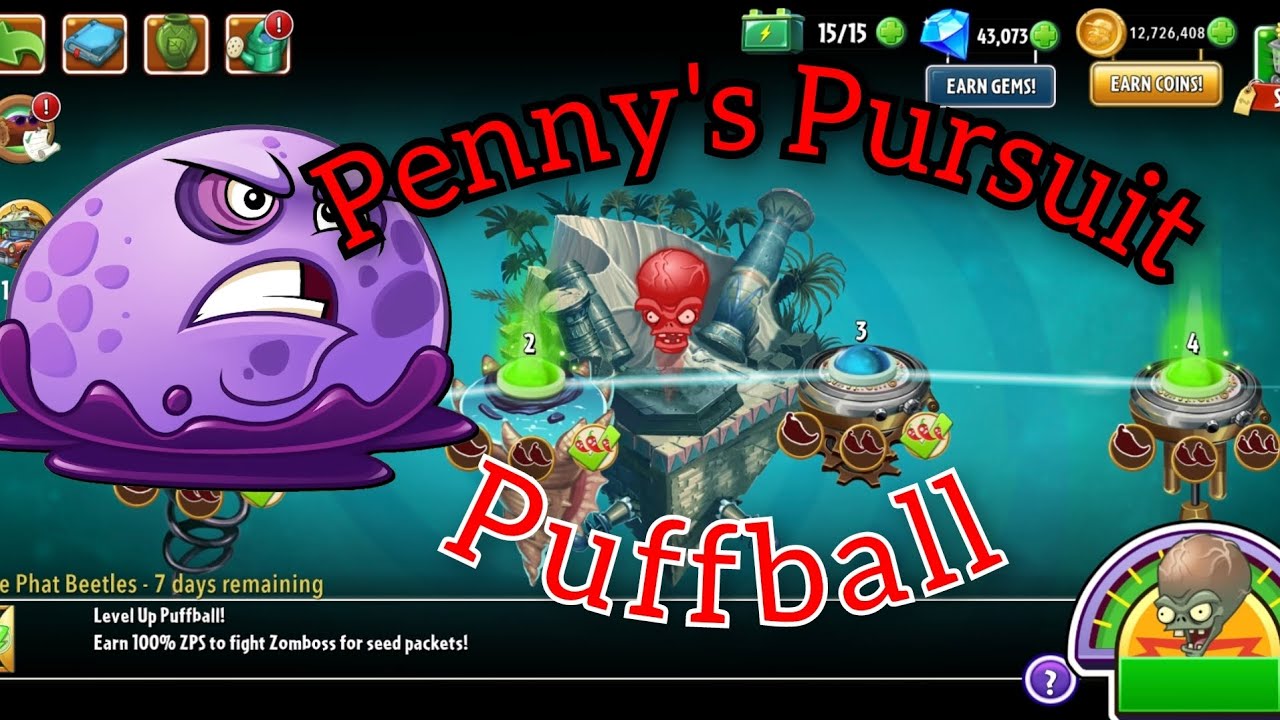 Puffball,Penny's Pursuit,Plants vs Zombies 2,High Level Plants - YouTube