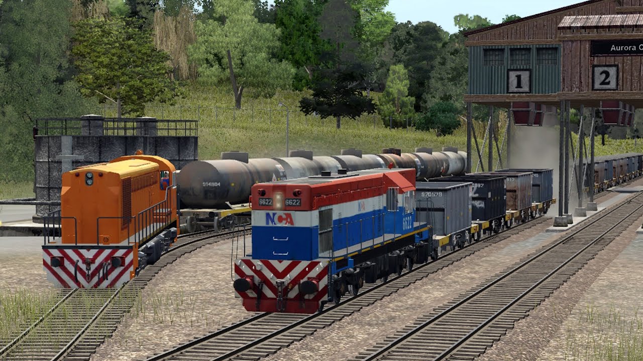 Trainz Simulator Argentina - 6622 de NCA Cargando Hoppers - YouTube